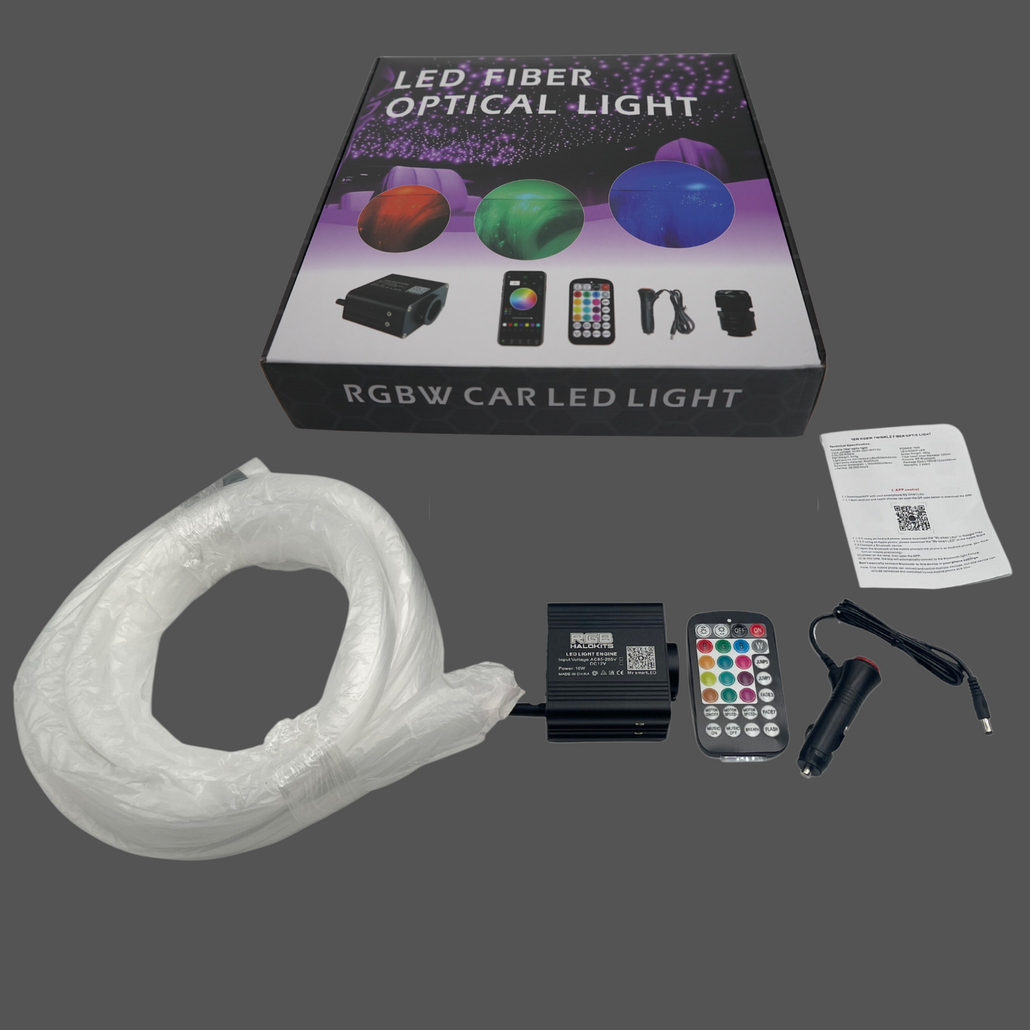 RGBW Multicolor Star Light Headliner Kit | Twinkle Effect | 650 pcs