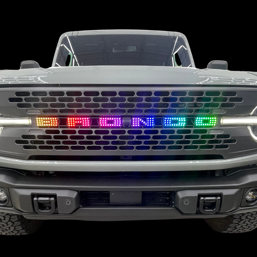 Bronco LED Emblem: (Multicolor)