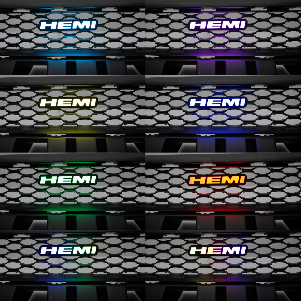 Hemi LED Badge: (Multicolor)