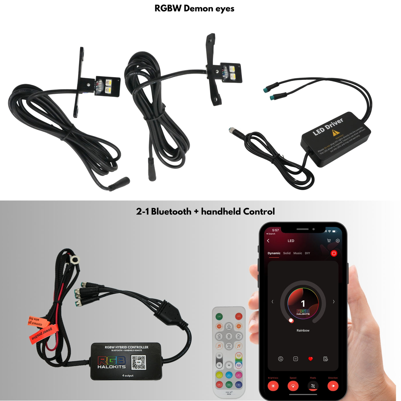 Multicolor Demon Eyes | Dual Intensity RGBW