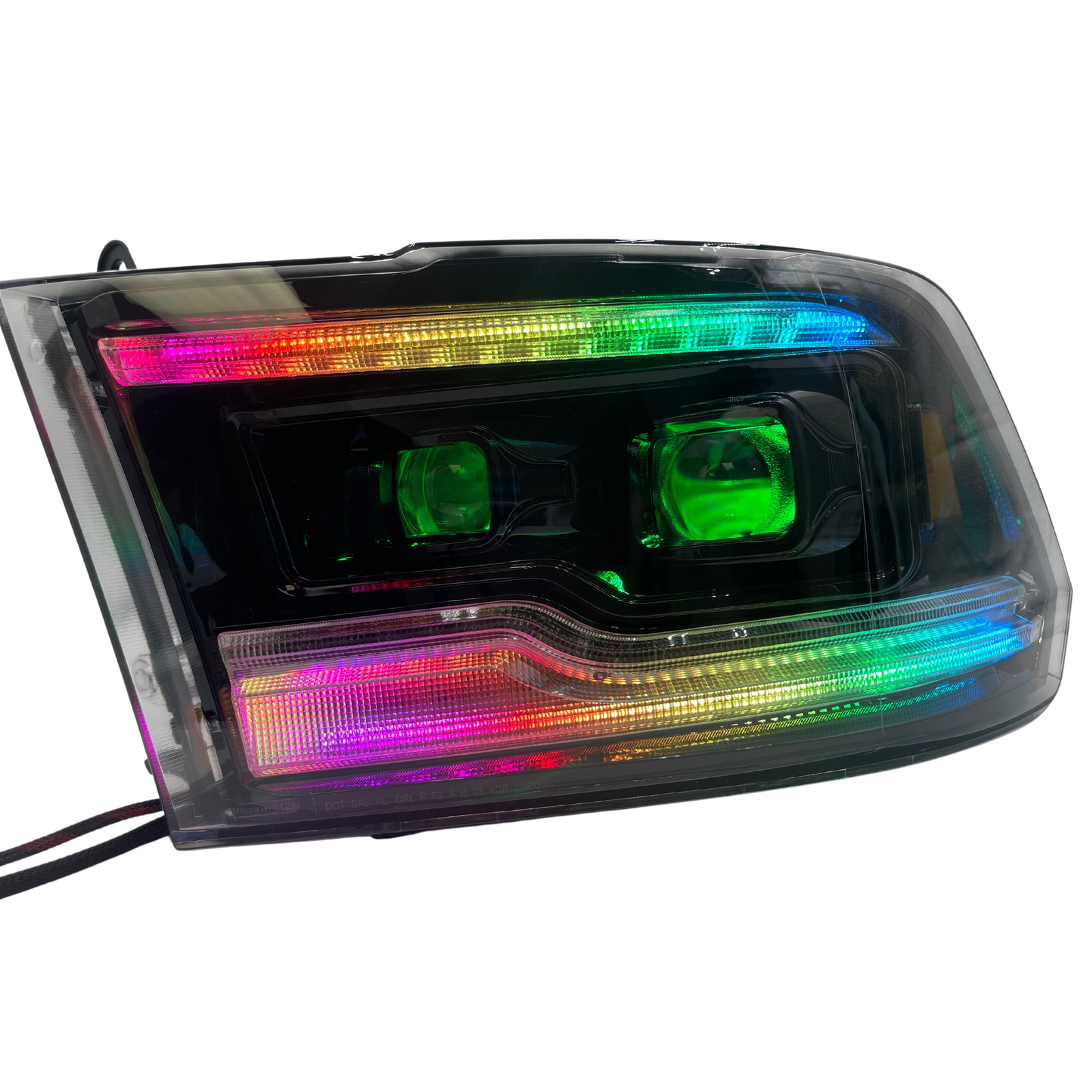 Ram 1500 / HD: Multicolor Flow Series Headlights w/ Demon eyes (2009-2