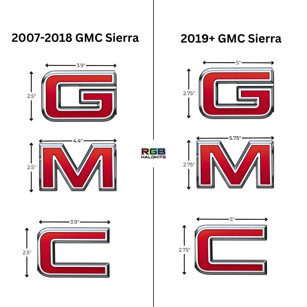 Illuminated Led Light Up Logo GMC Emblem Multicolor