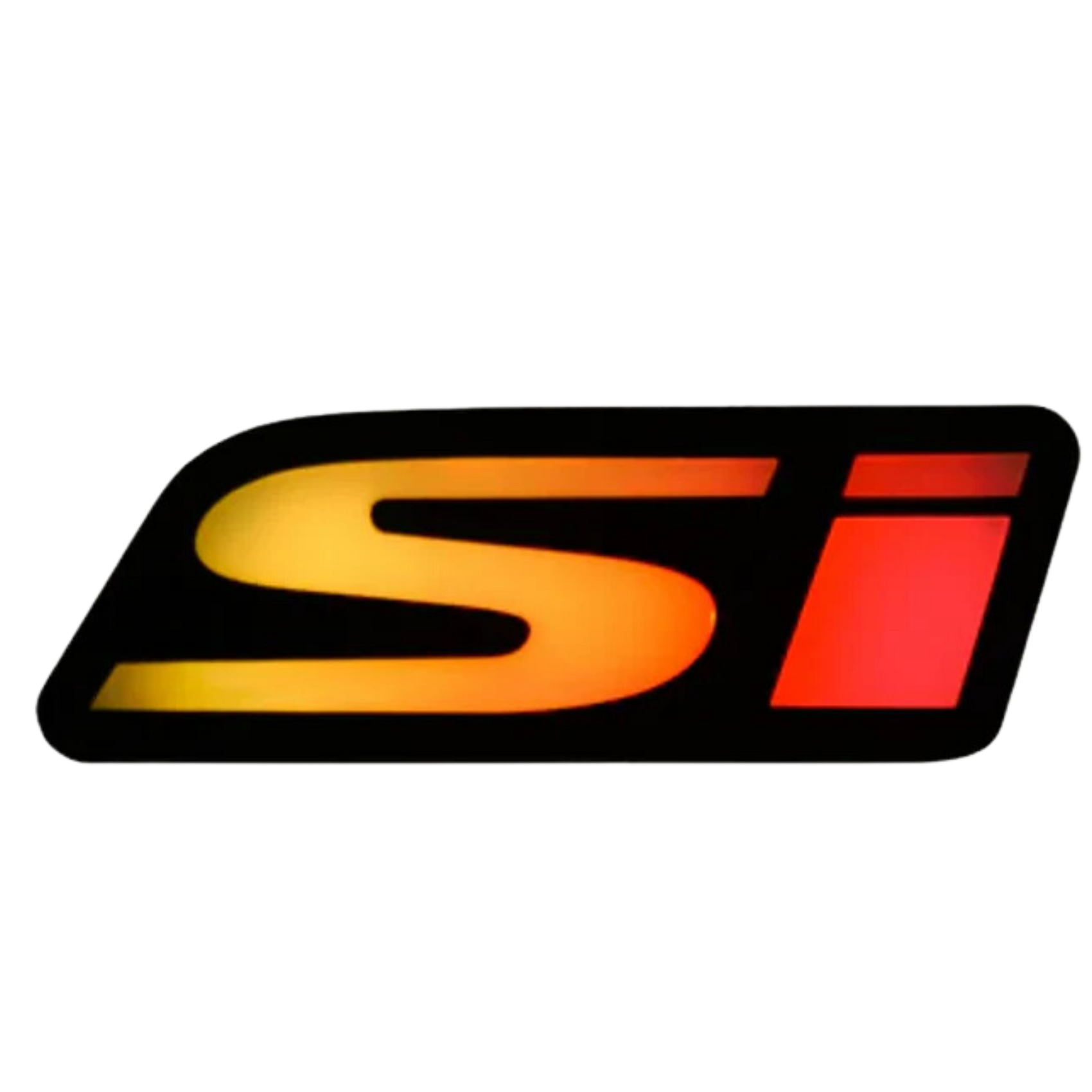 Si : Illuminated Multicolor Flow LED Badge | Lit Logos