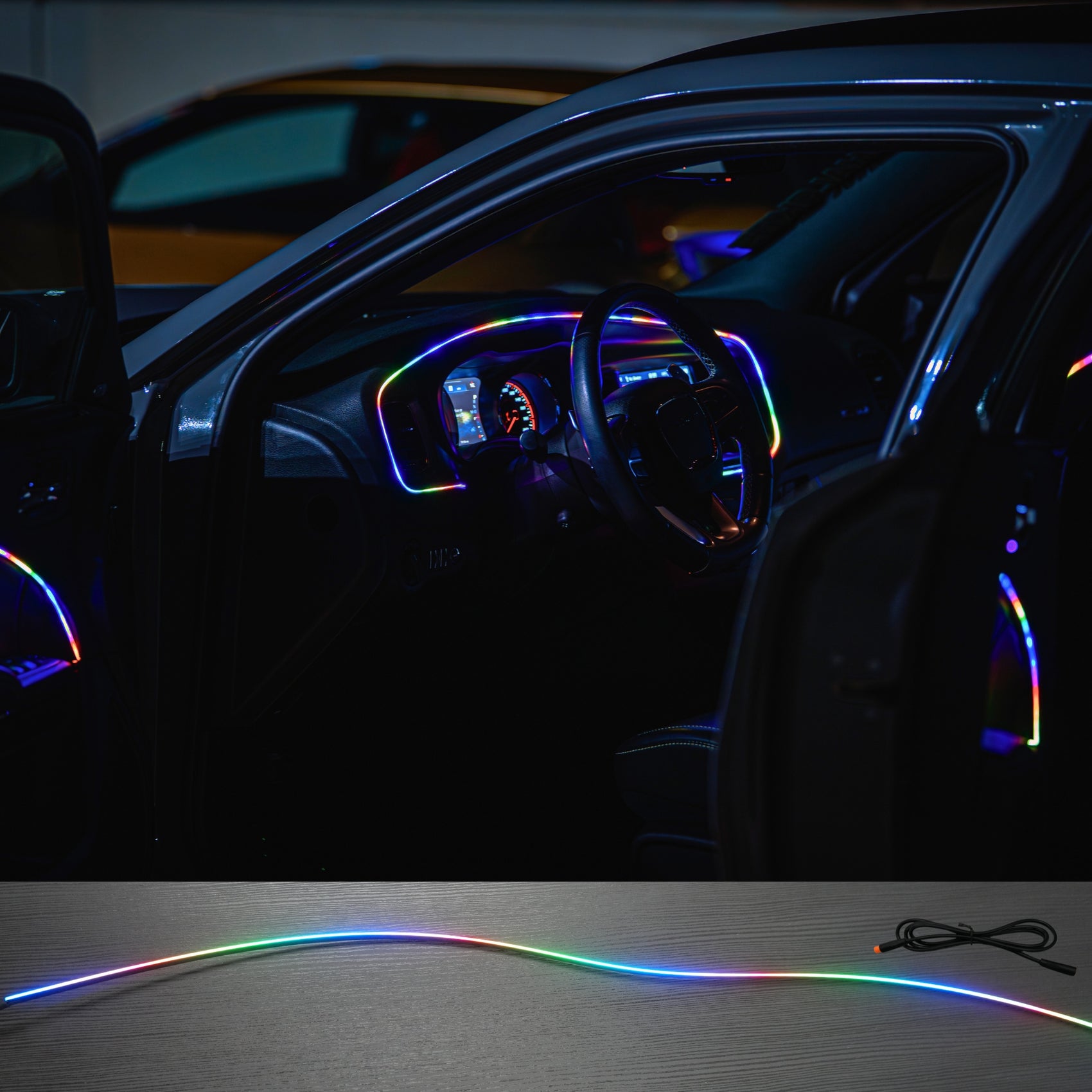 Flow Series Fiber Optic Interior Lighting Kit – 43" Ultra-Thin LED Str