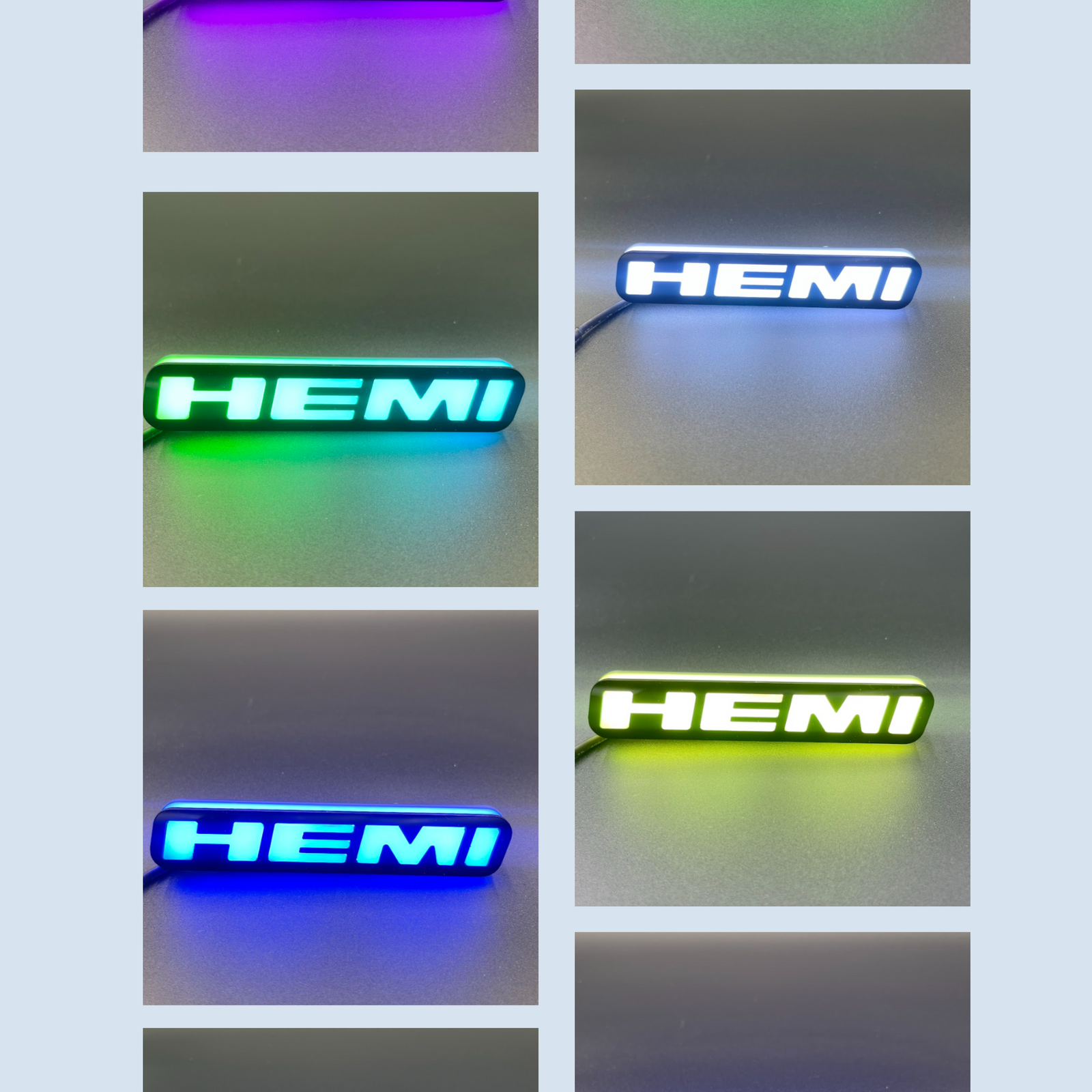 HEMI Multicolor Flow Illuminated LED Emblem Logo